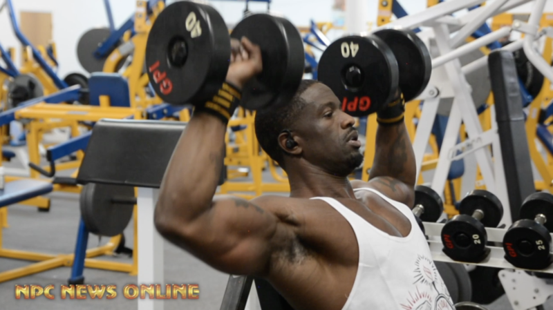 IFBB Pro George Brown Training Shoulders/Triceps 6 Weeks Out From The ...